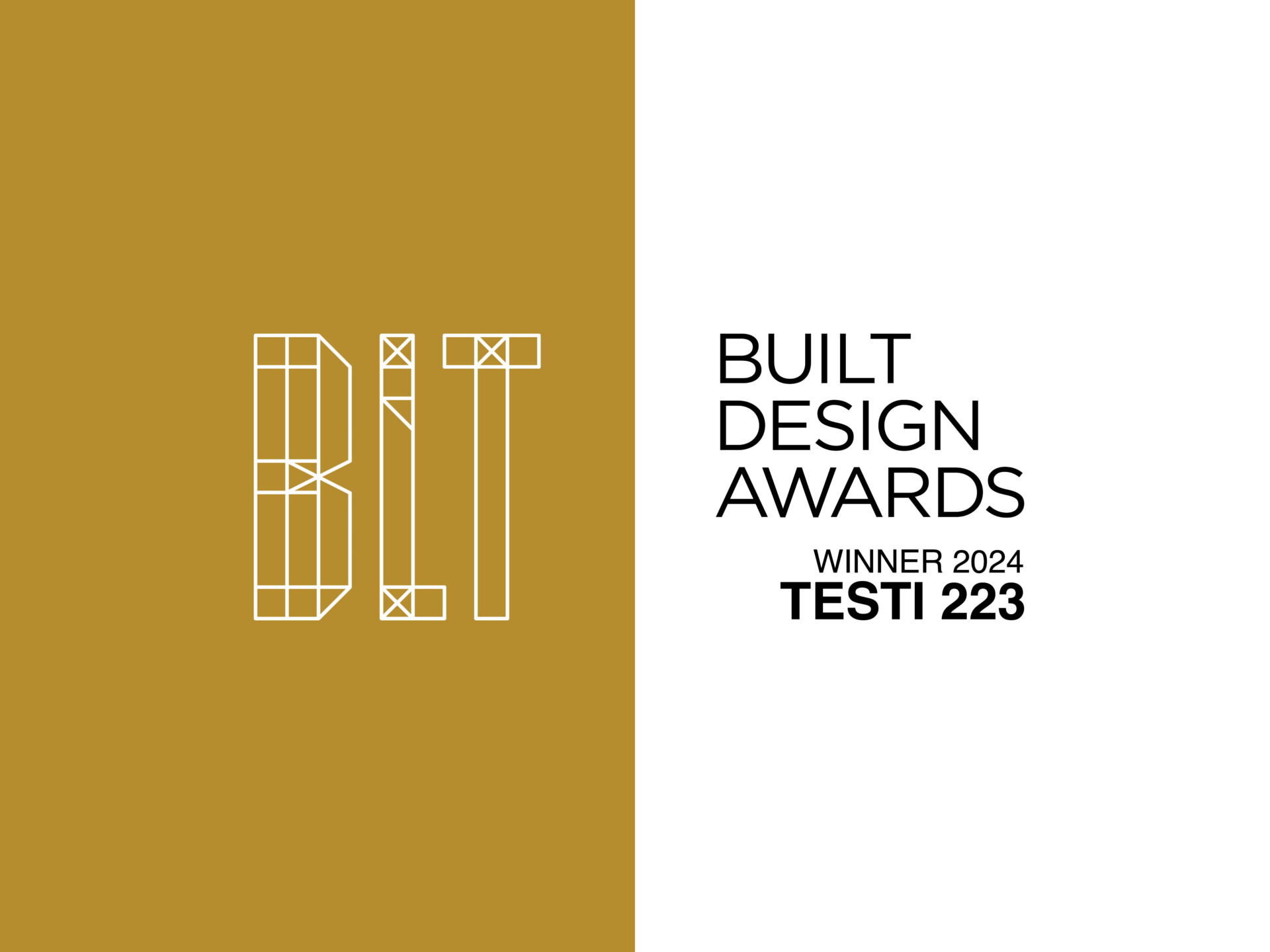 Testi 223 wins at the BLT Built Design Awards 2024! - ARW